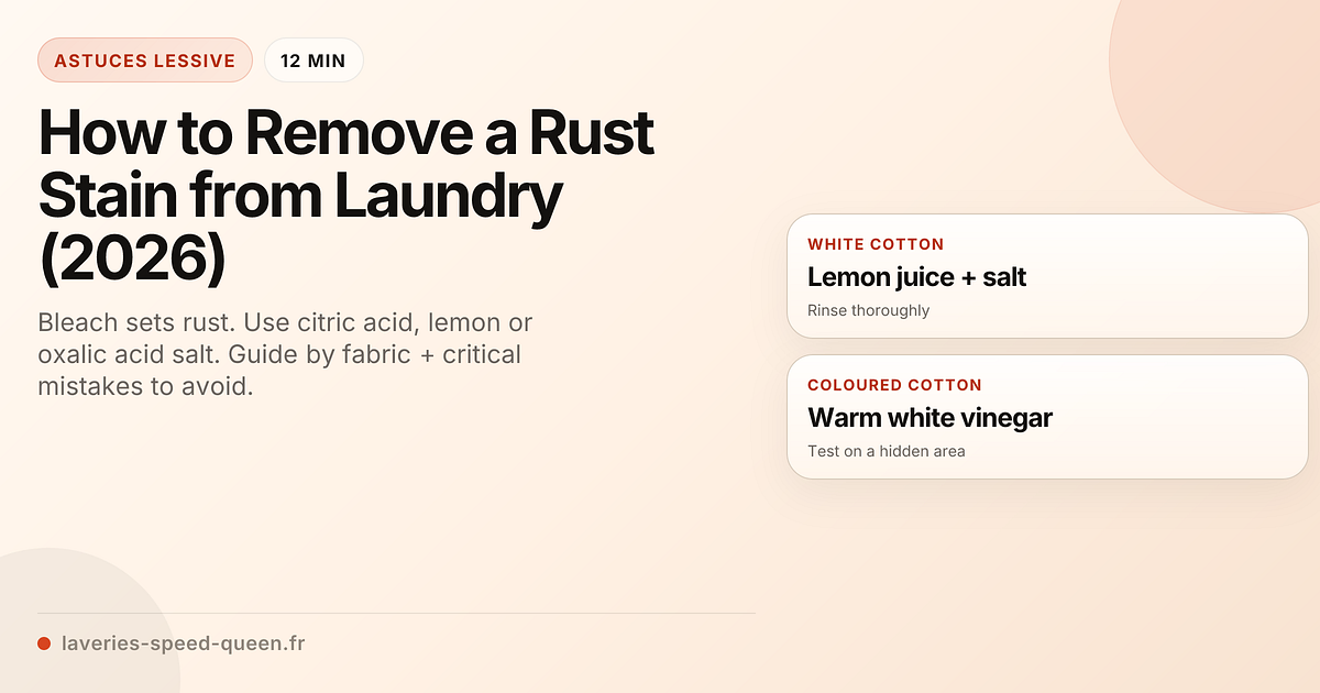 How to Remove a Rust Stain from Laundry (2026) | Speed Queen